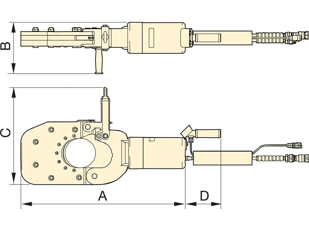 Enerpac EWCH140 Hydraulic Wire & Cable Cutter, 61.8-Ton Capacity, 5.51 ...
