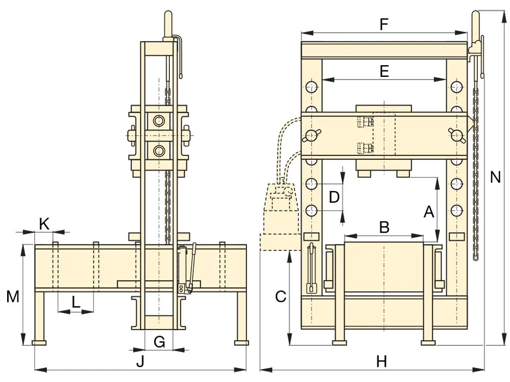 Enerpac IPR-20075 100 Ton Roll Frame Press - Northern Hydraulics